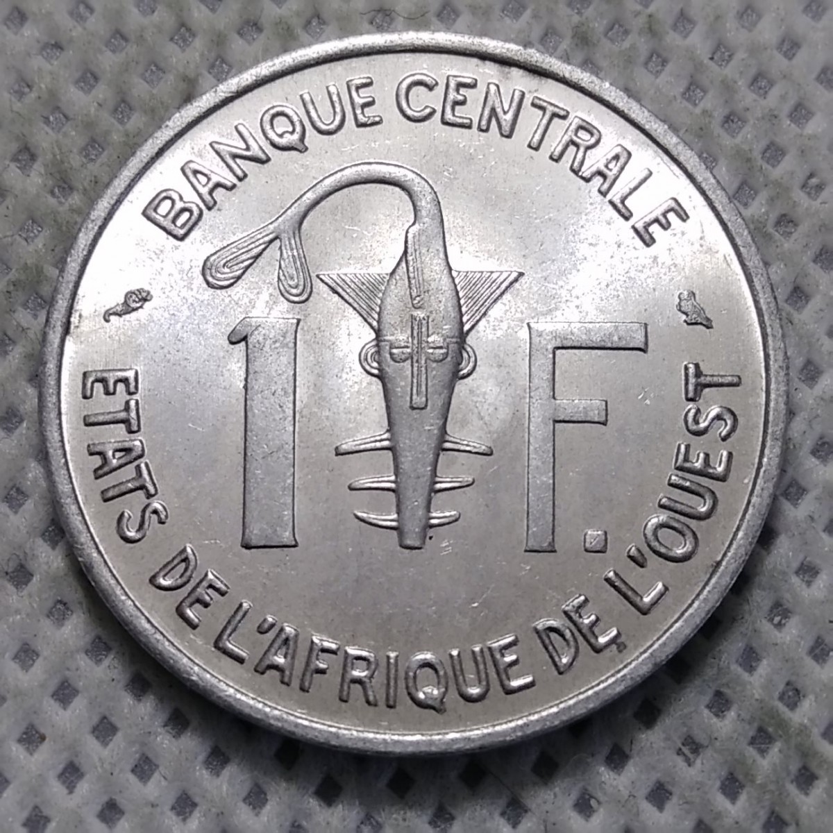 Vakarų Afrika 1 Frankas 1965-1975 unc Metai 1972