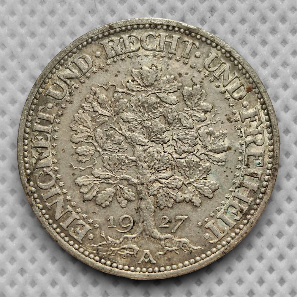 Vokietija 5 Reichsmarkės 1927A