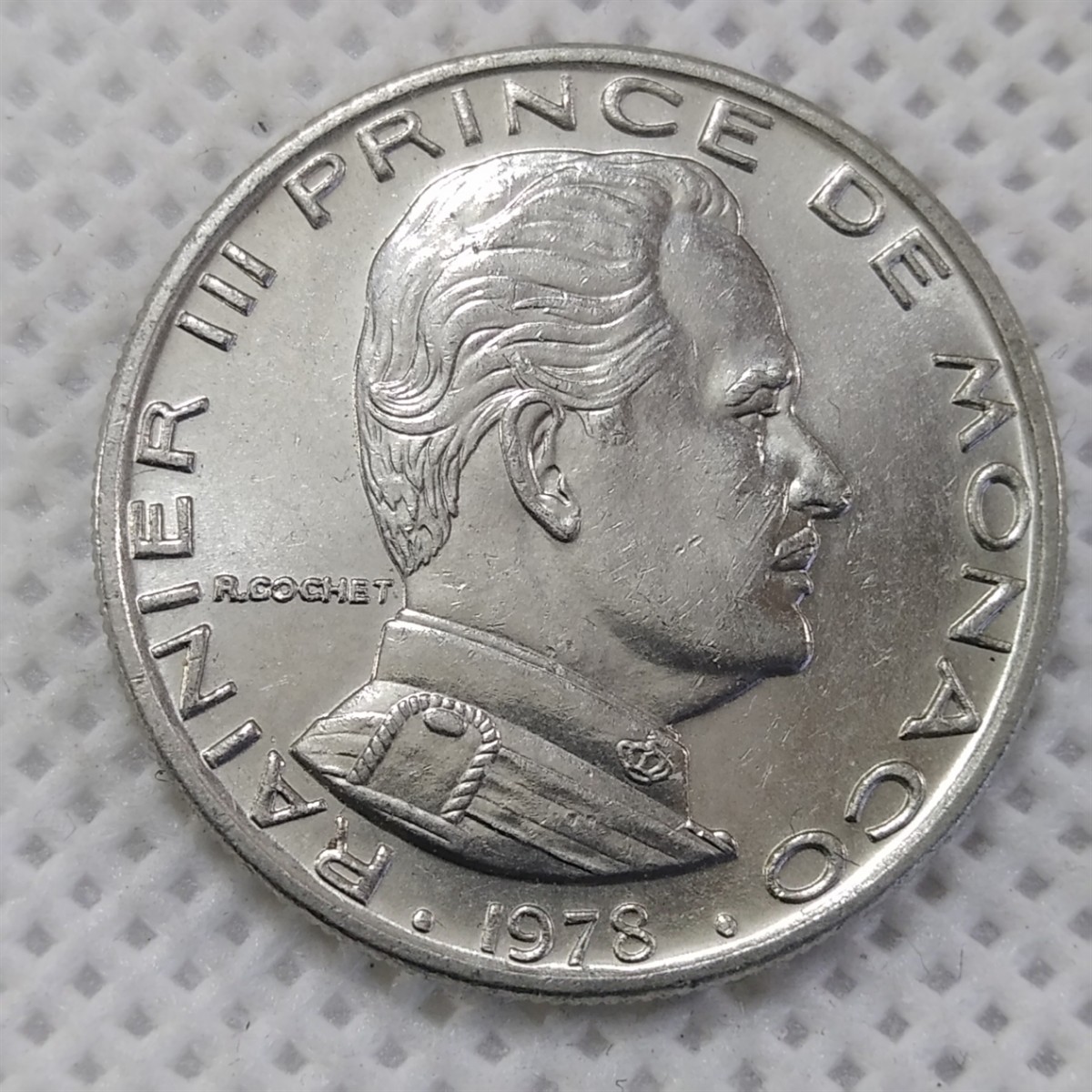 Monakas 1 frankas 1978 unc